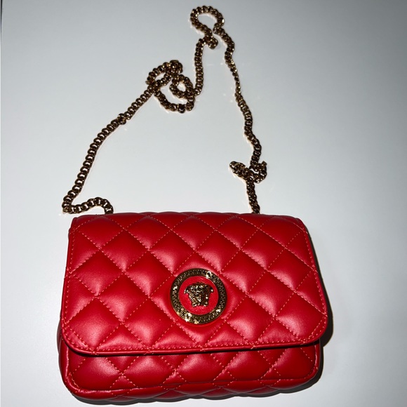Versace | Bags | Brand New Versace Napa Leather Medusa Red Purse | Poshmark